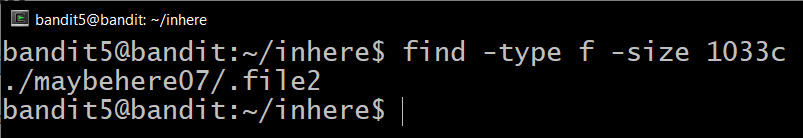 Bandit Walkthrough: Level 5→6
